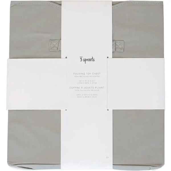 3 Sprouts Toy Chest Recycled Fabric - Light Grey - Baby Charlotte Canada
