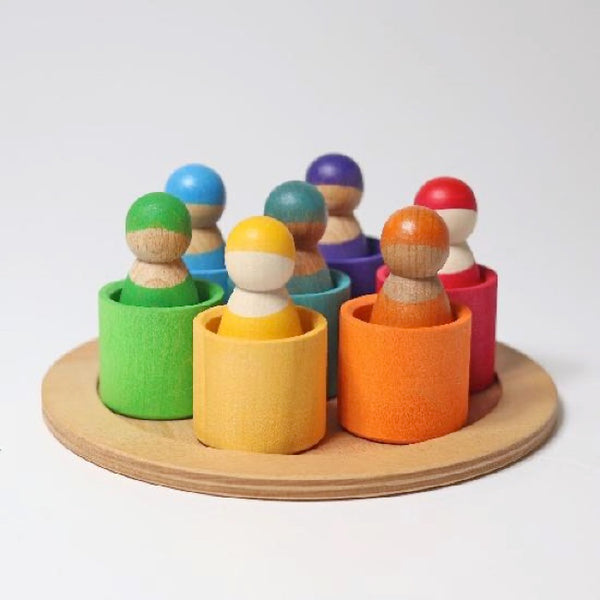 Grimm's 7 Rainbow Friends in 7 Rainbow Bowls - Baby Charlotte Canada