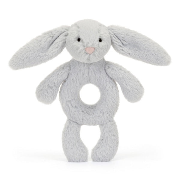 Jellycat Bashful Grey Bunny Ring Rattle - Baby Charlotte Canada