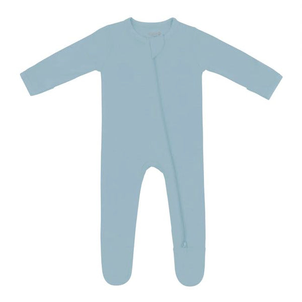 Kyte Baby Zippered Footie in Dusty Blue - Baby Charlotte Canada