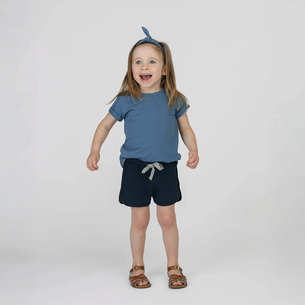 Mini Mioche Cloud Short Sleeve Tee - River - Baby Charlotte Canada