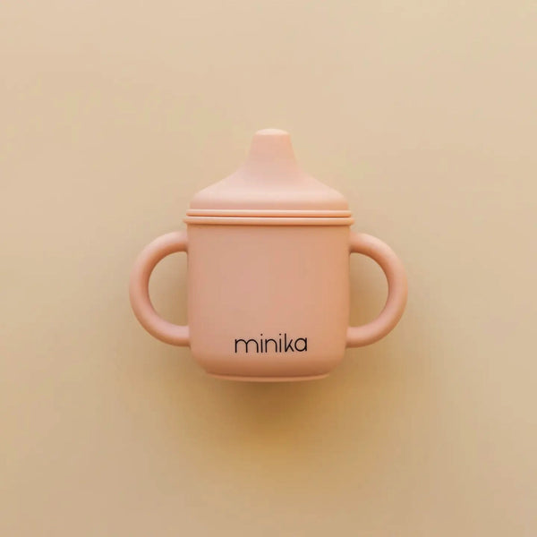 Minika Silicone Sippy Cup - Blush - Baby Charlotte Canada