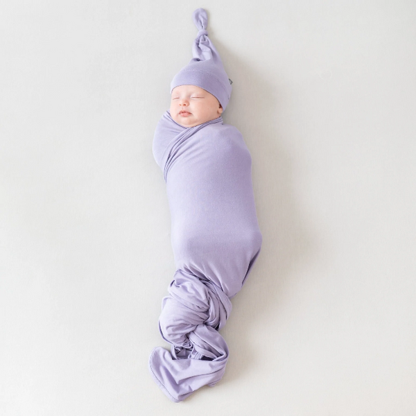 Kyte Baby Knotted Cap in Taro - Baby Charlotte Canada